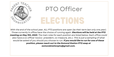 PTO Officer Elections | Esmond Station K-8 School